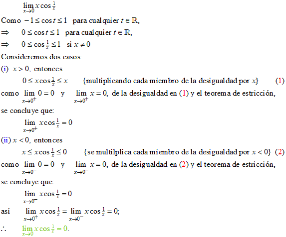 Teorema de estricción
