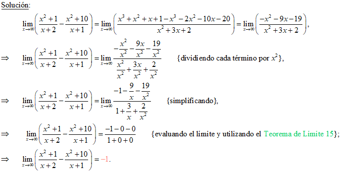 Límites en el infinito
