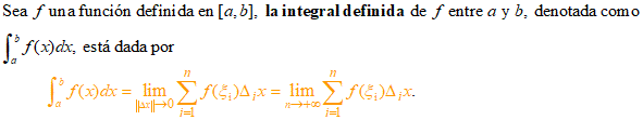 La integral definida