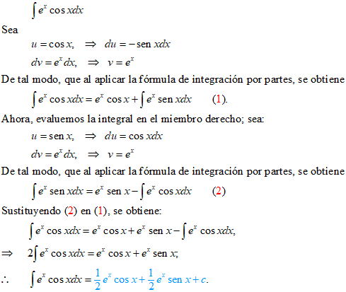 Integración por partes