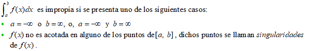 Integrales impropias