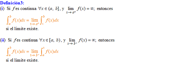 Integrales impropias